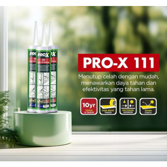 PRO X 111 Silicone Sealant Acid Glue Canopy Glass Bottle Ready Bandung ...