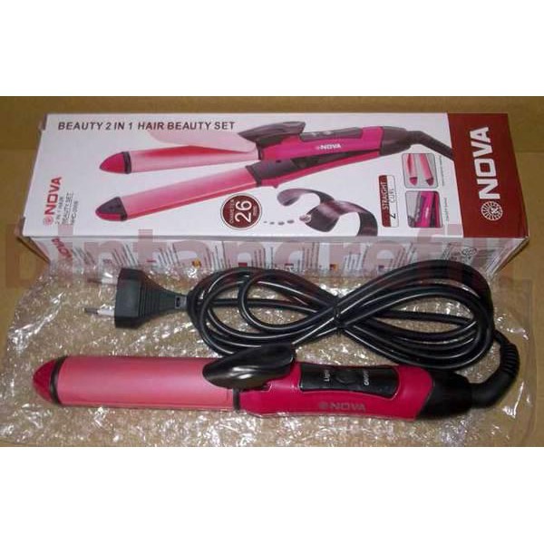 Catok NOVA MINI 2IN1 NHC 2009 Curl & Straight hair Beauty Set curly ...