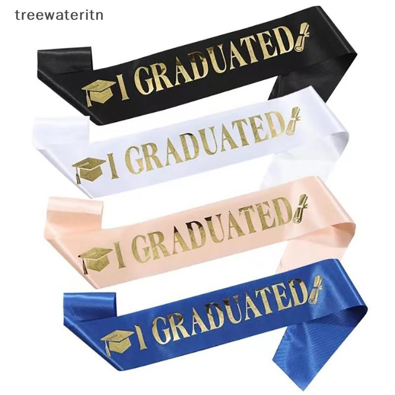 rn Black Gold Graduation Sash Belts Booth Props Congrate Grad Ribbon ...