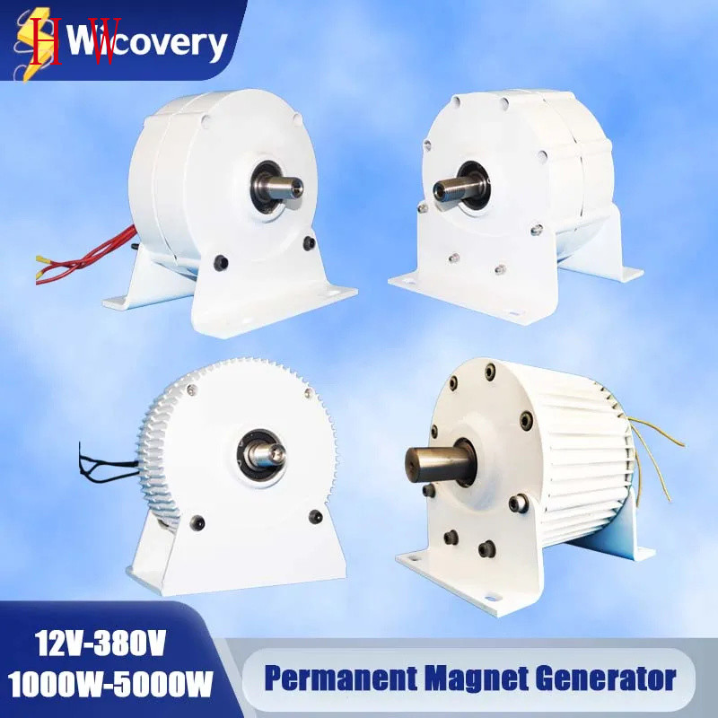 Generator 5KW 3KW 2KW 1KW Low Speed 12V 24V 48V 3 Phase Gearless ...
