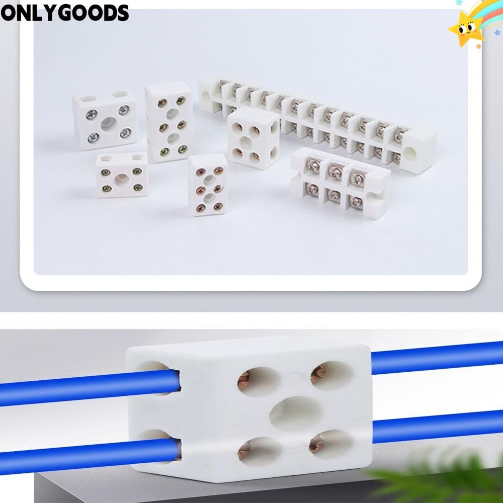 ONLY Ceramic Wiring Terminal Block, 2 In 2 Out 1 In 1 Out Screw Wire ...