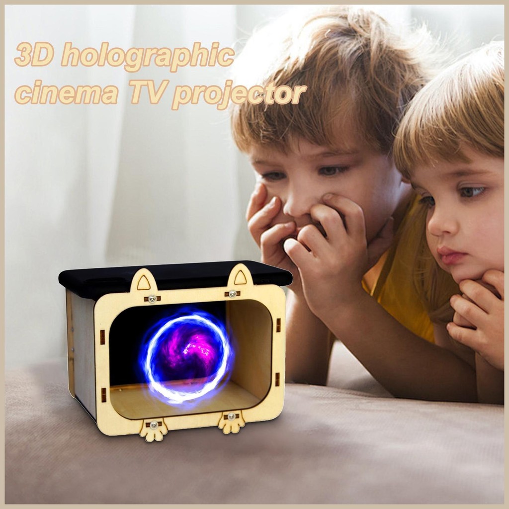 Cinema TV Projector Wooden Display Stands Projector 3D Visuals Mobile ...