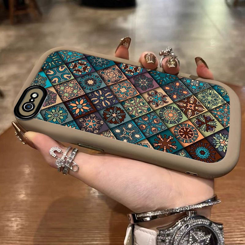 Block pattern For iPhone 16e Shockproof Phone Case TPU Anti-fall ...