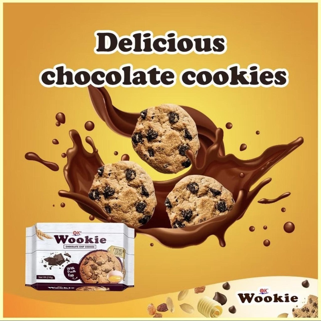 OK Wookie Biscuits 216g Glazed Fruit Biscuits Chocolate Cookies Nut ...