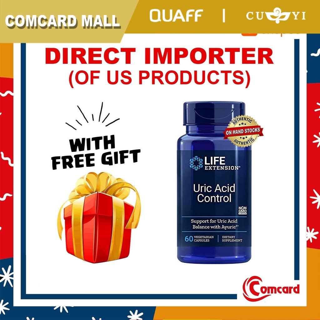 Life Extension, Uric Acid Control, 60 Capsules (NSD) | CPM | Shopee ...