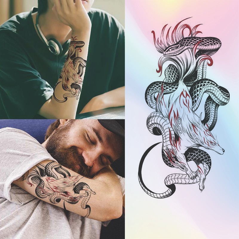 Tattoo Sticker Waterproof Long Lasting for Man Temporary Tattoo ...