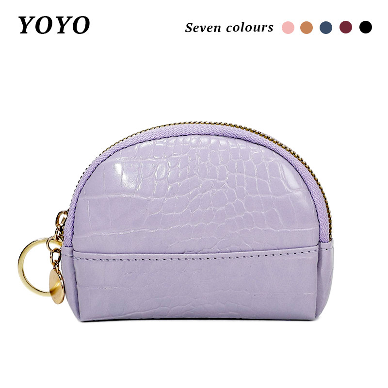 YOYO New Korean Solid Color Leather PU Coin Purse Mini Multifunctional ...