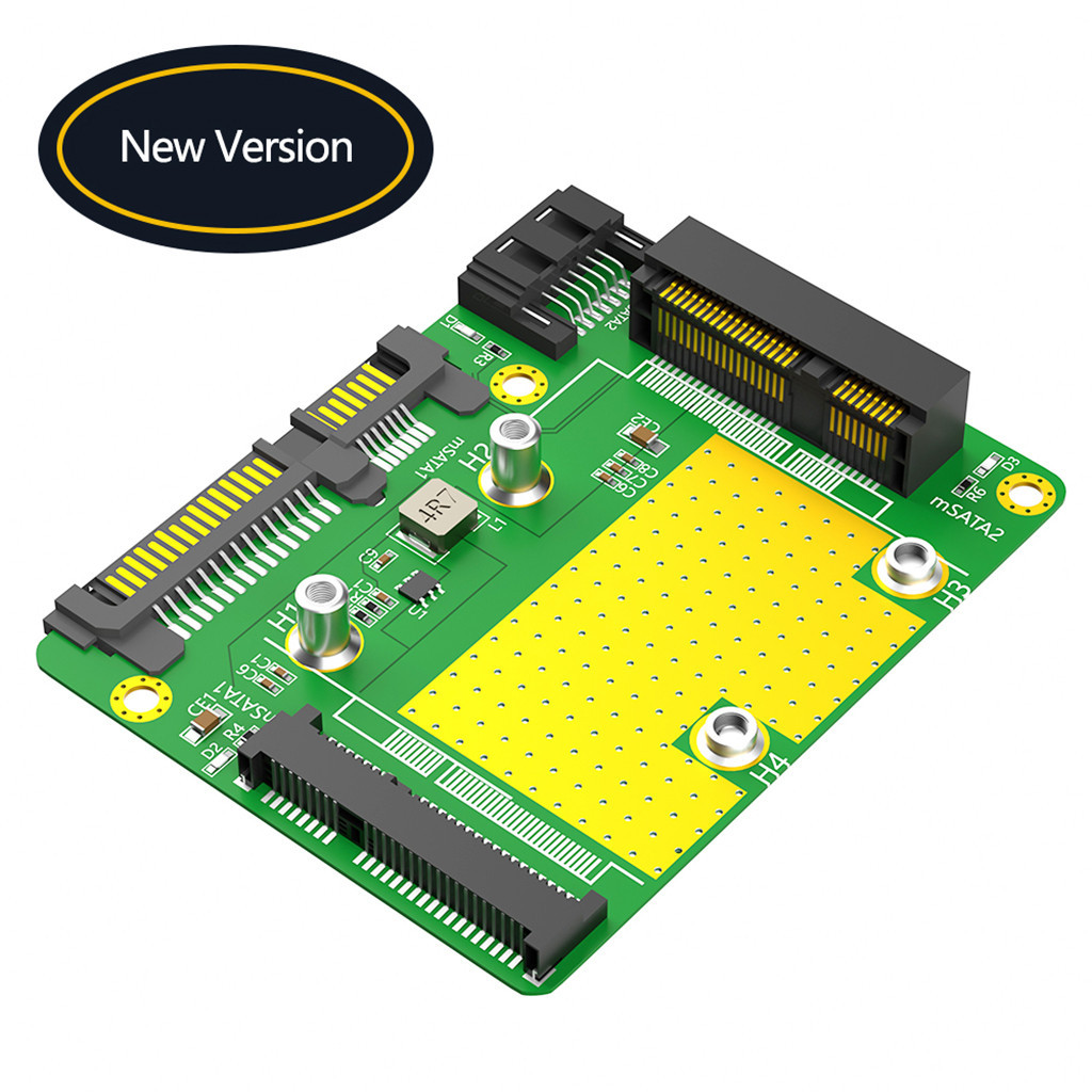 JMT New Version Dual Msata SSD to Dual SATA3 Adapter Card 6Gbps ...