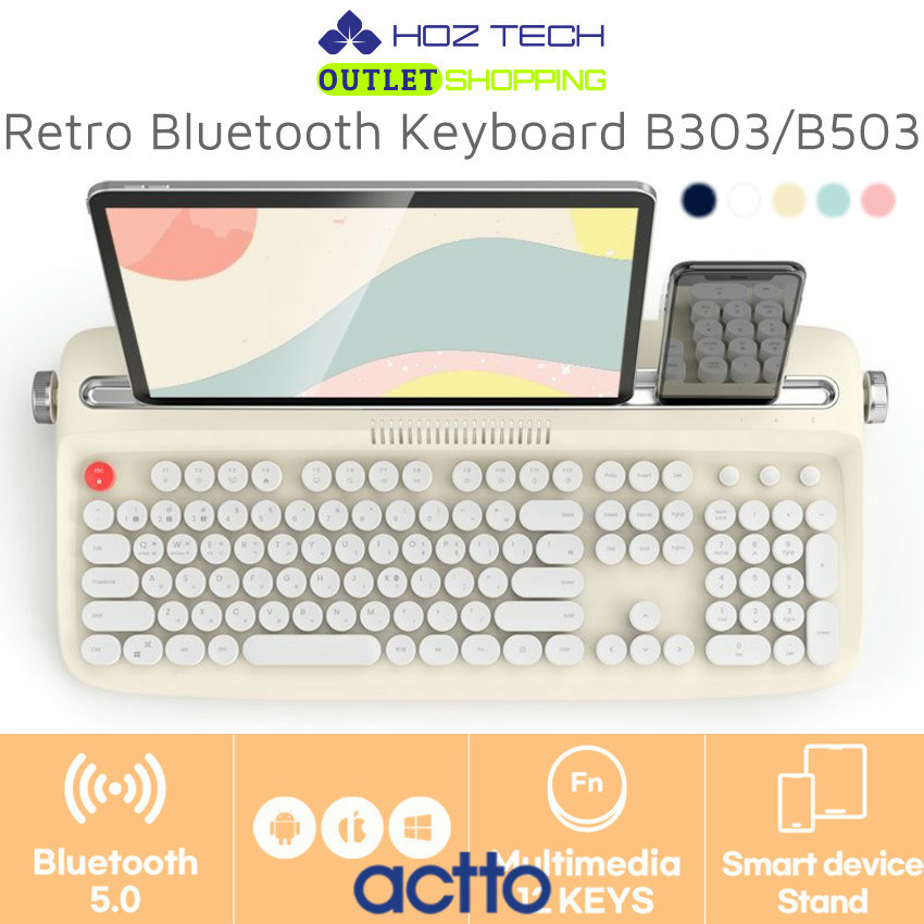ACTTO B303/B503 Bluetooth 5.0 Wireless Keyboard (English Character Only ...