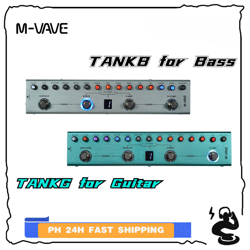 M-VAVE Tank-G Guitar/TANK-B BASS V2 versions Multi-Effects Pedal ...