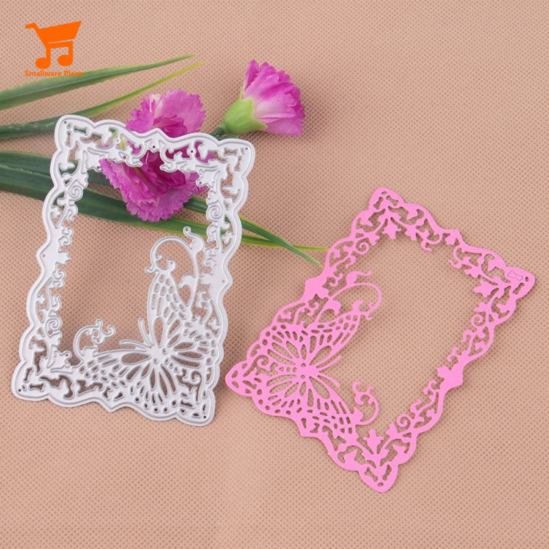Metal Butterfly Frame Cutting Dies Stencil Scrapbooking Card Embossing ...