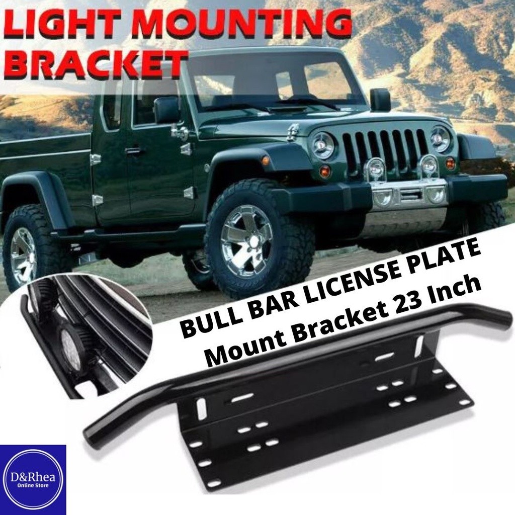 Universal Car License Plate Holder Bull Bar Front Bumper Bracket Frame ...