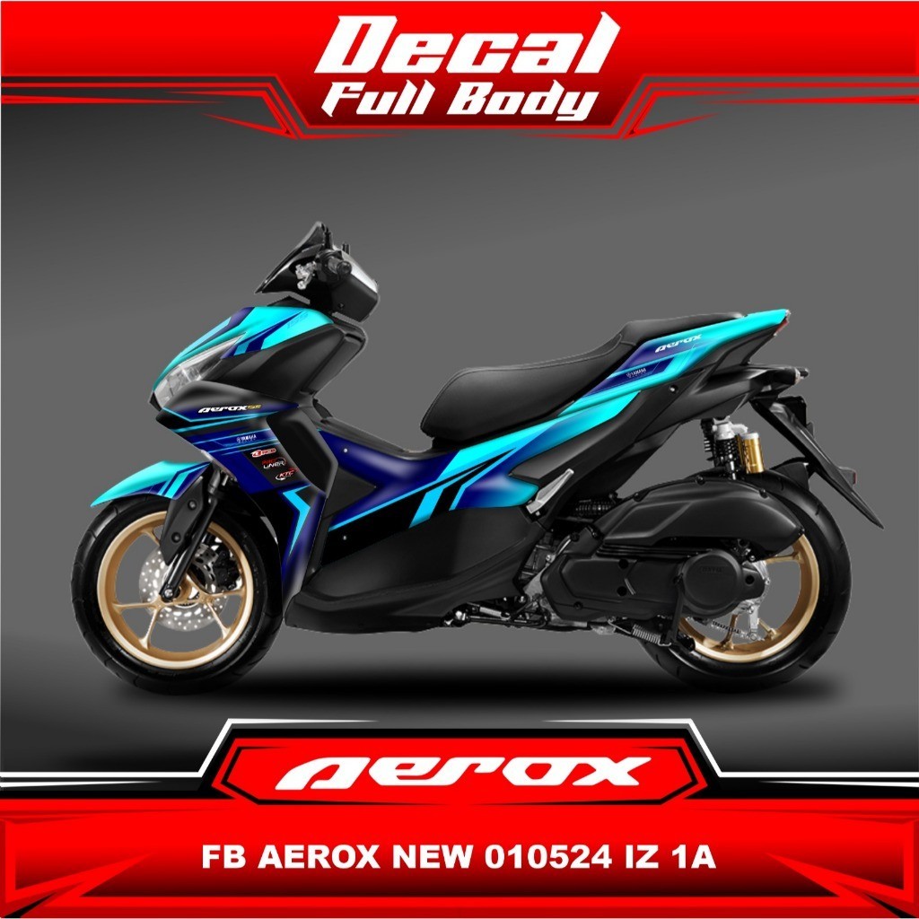 Sticker Decal Motorcycle YAMAHA AEROX NEW Full Body Blue 010524 Iz ...