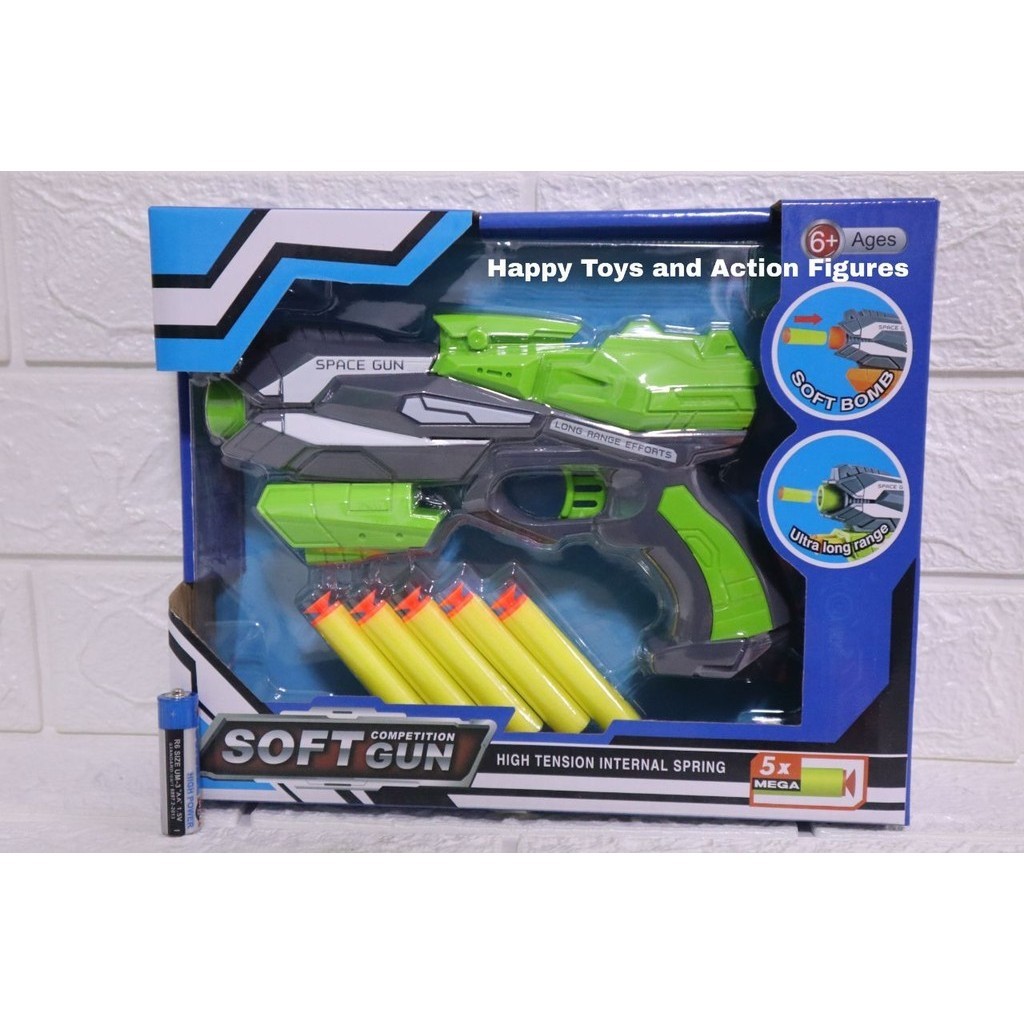 CWVS NERF SOFT GUN TOY GUN WITH 6 BULLETS TOY FOR KIDS | Shopee Philippines