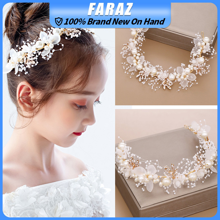 Flower Headress Fashion Hair Hoop Girls Elegant Pearl Flower Hair ...