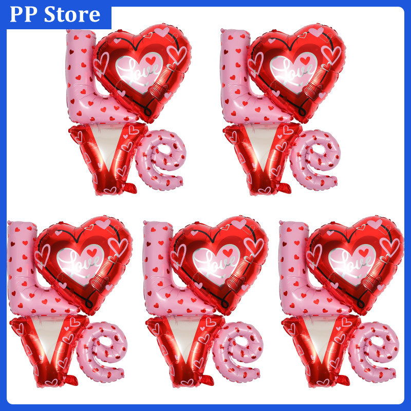 5 Pcs Balloons Confession Conjoined Anniversary Wedding Love Letter ...