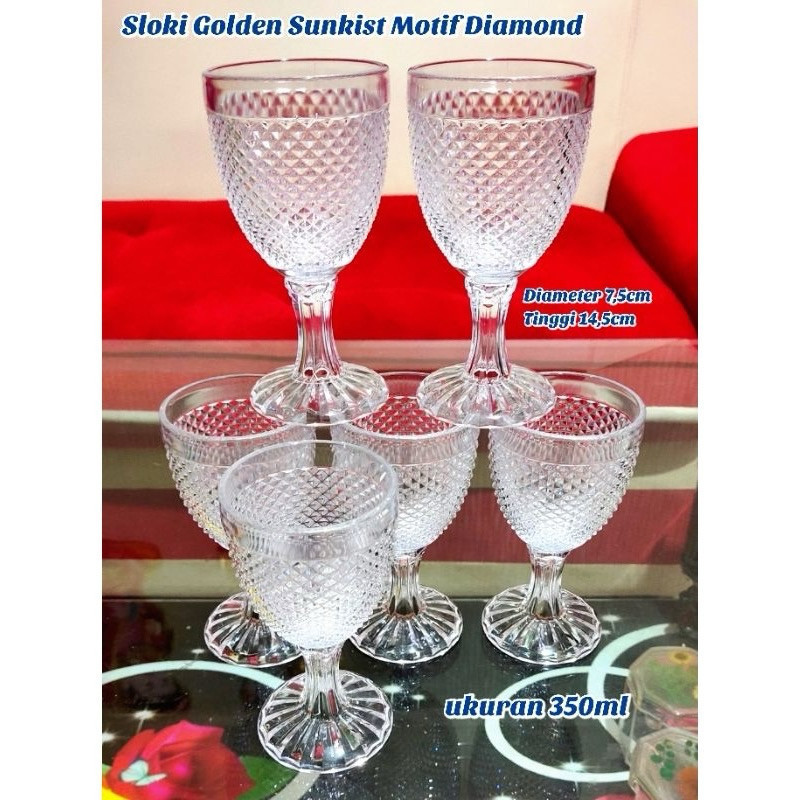 (NSP) Sloky/golden SUNKIST Crystal Clear Glass (SK 6015) PER SET (6 Pcs) | Shopee Philippines