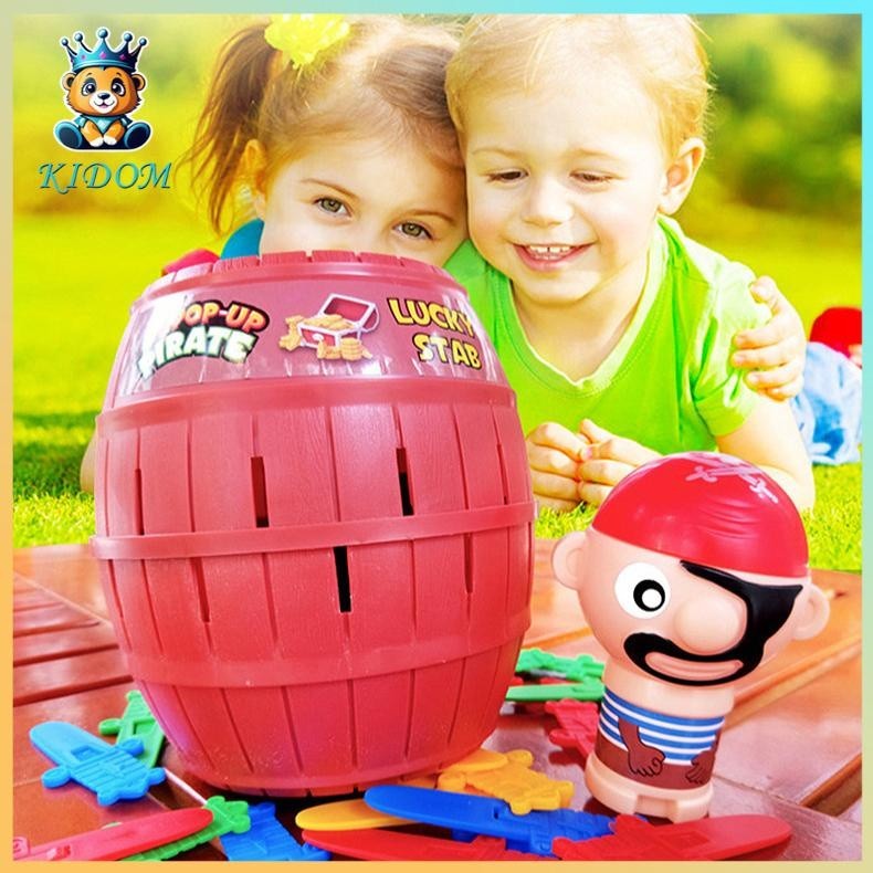 2 in 1 Pirate Bucket Lucky Wheel Game Mini Board Game Parent-Child ...