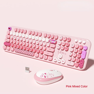 Mofii LOVELY Wireless 2.4g Keyboard and Mouse Set High Beauty Desktop ...