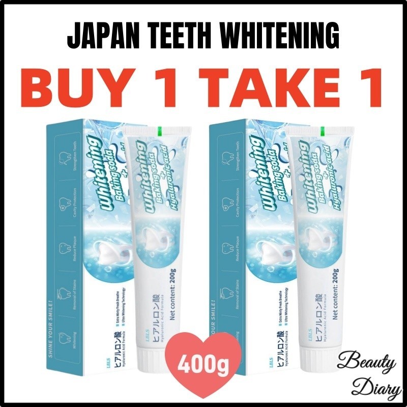 BUY 1 TAKE 1 Japanese Teeth Hyaluronic Acid Dual Effect Witening ...