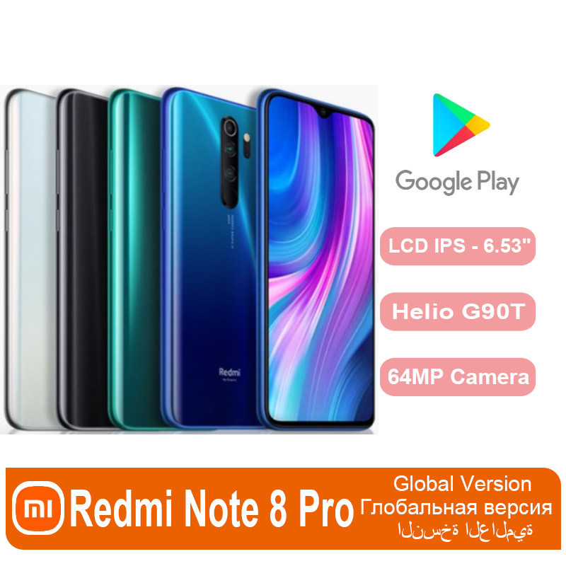 Xiaomi Redmi Note 8 Pro Smartphone 6G RAM 128GB ROM Battary 4500mA 2340 x1080 Pixel 64MP Camera ...