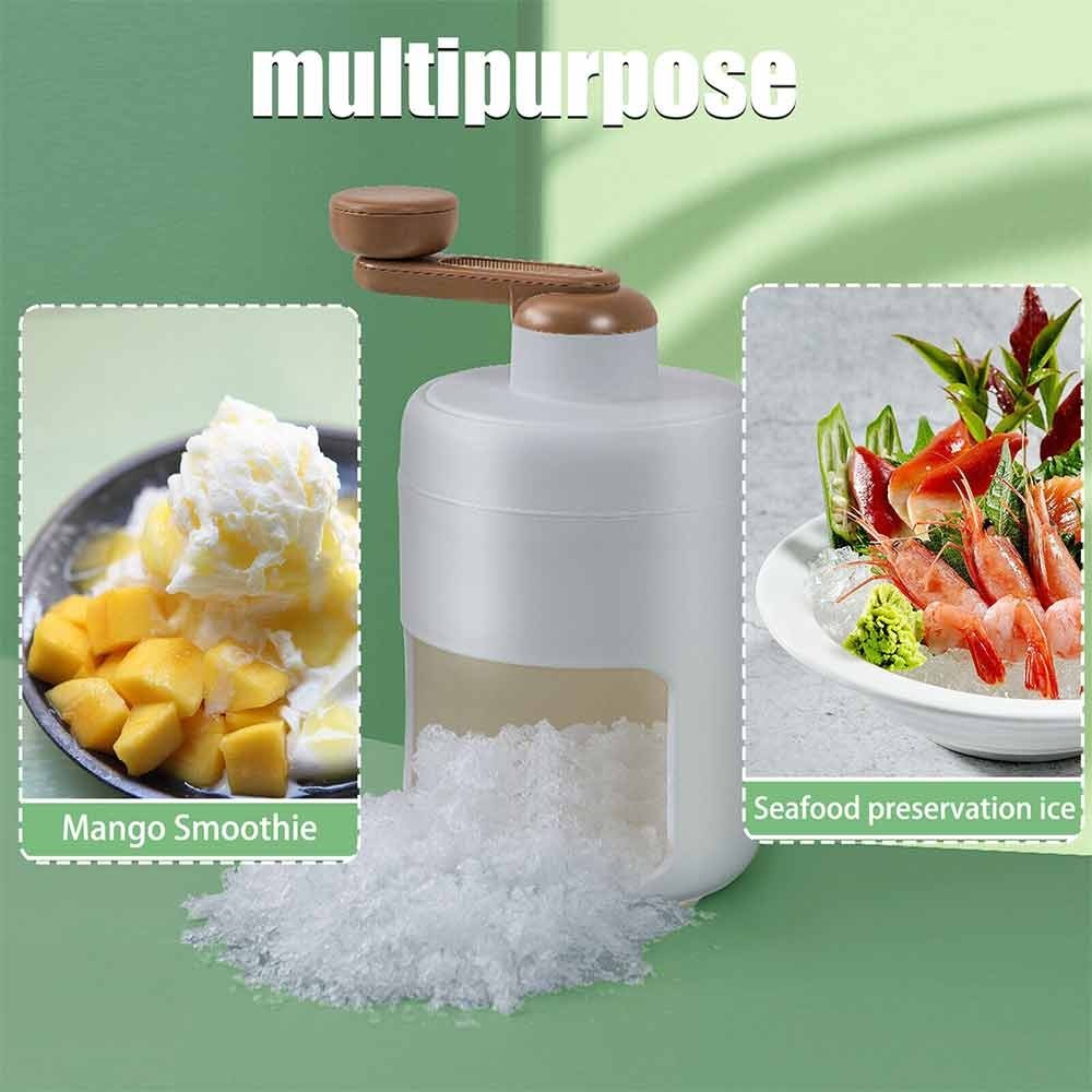 Portable Crank Ice Crusher Shaver Block Shaving Machine Manual Snow ...