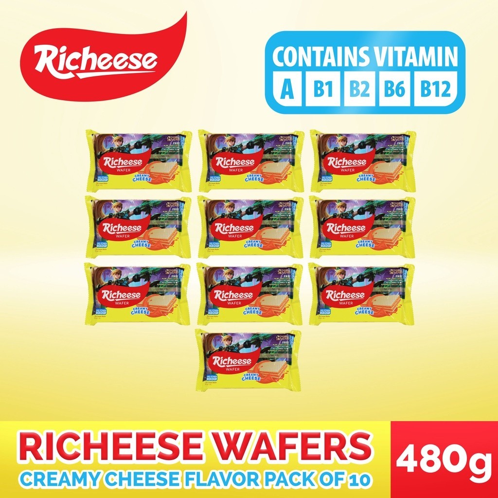NABATI Richeese Cheese Cream Wafer 48g by 10s | Shopee Philippines