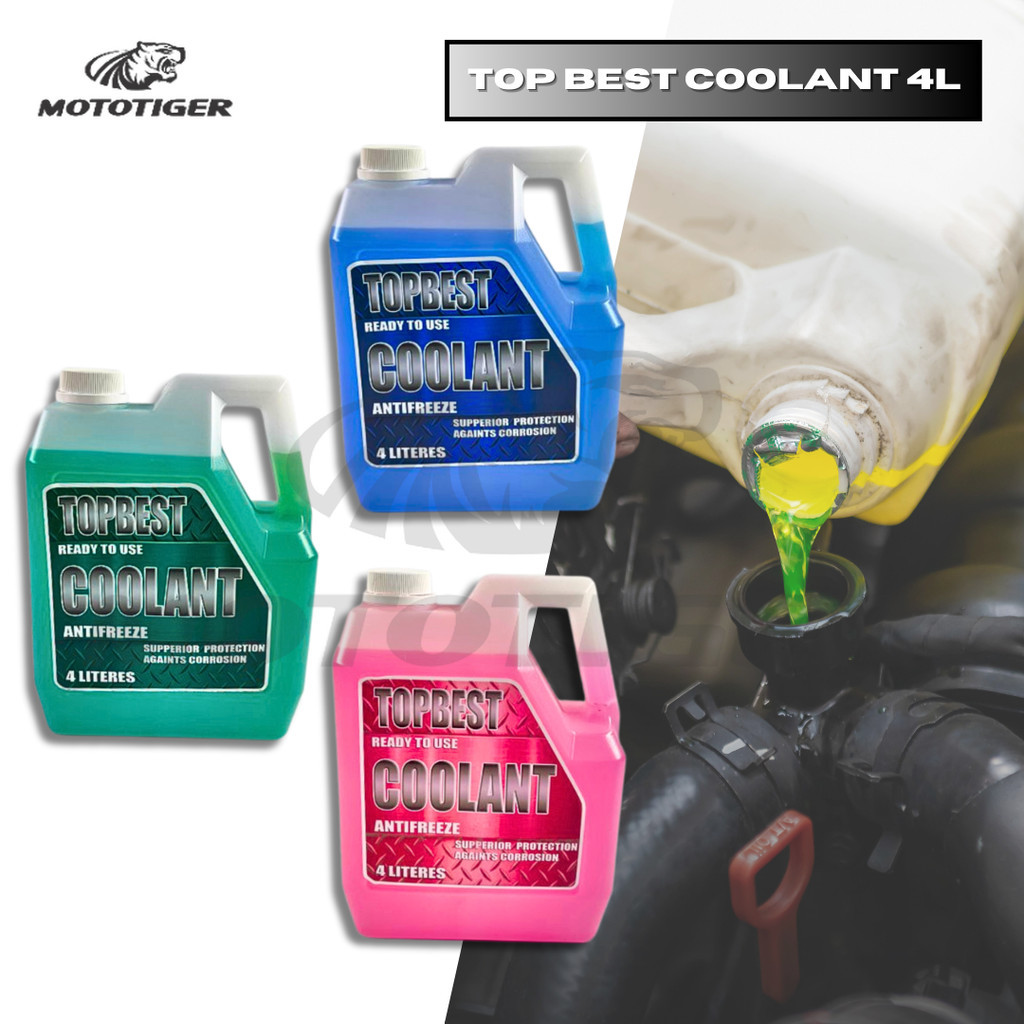MOTORCYCLE MAINTENANCE CARE TOPBEST COOLANT ANTIFREEZE 4 LITERS FOR ...