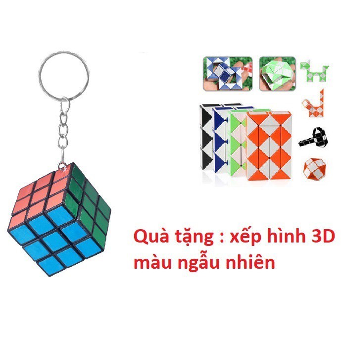 3x3 Rubik's Cube keychain + free 3D Puzzle (random color) | Shopee ...