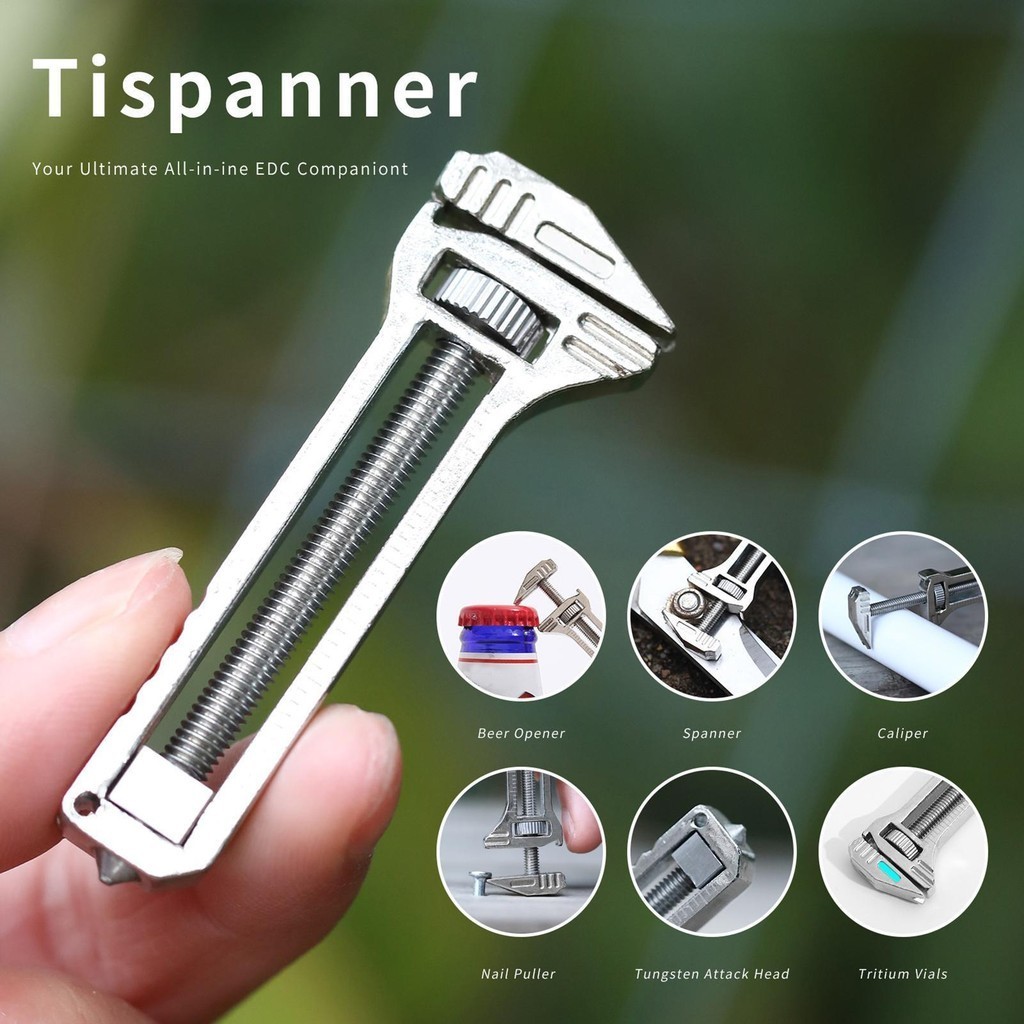 Titanium Multitool Multipurpose Spanner Titanium Mini Spanner Beer ...