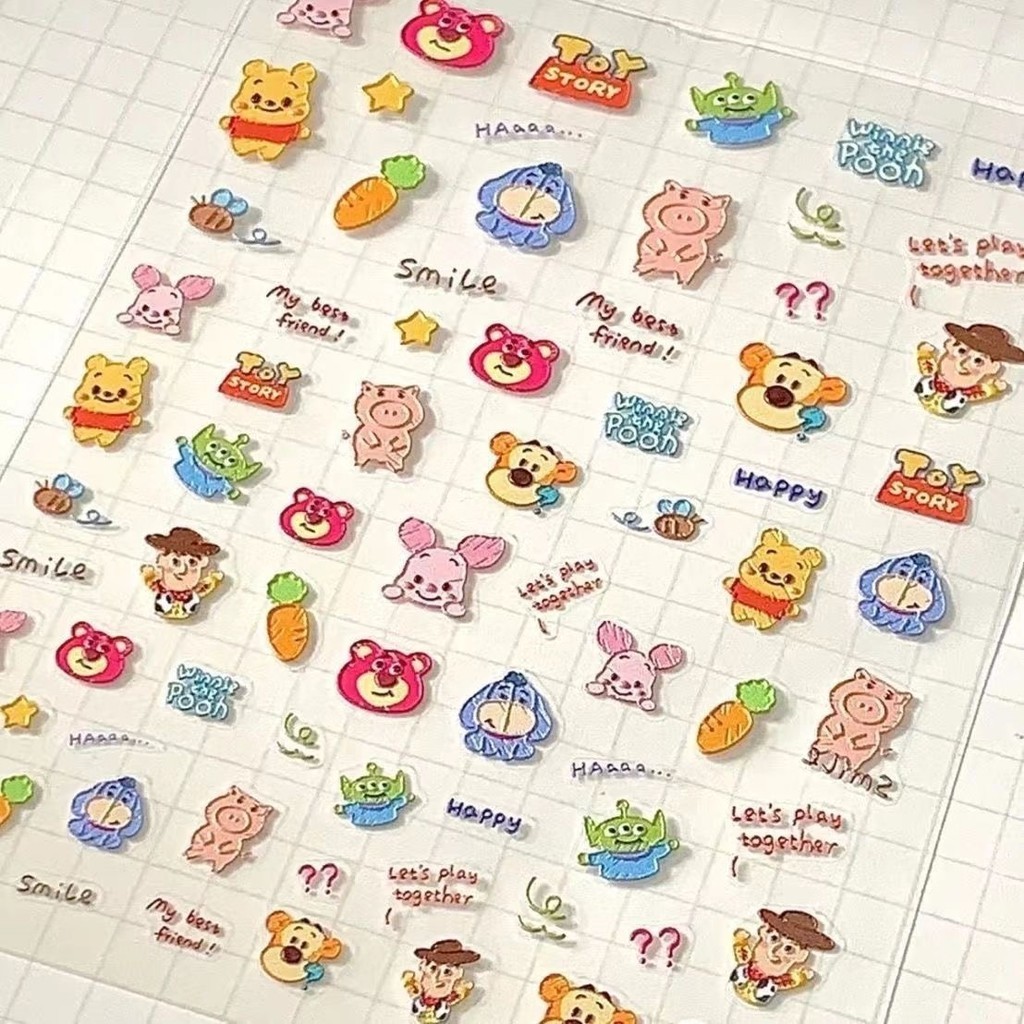 1 Sheet Toy Story Stickers Pacha Dog Winnie The Pooh Stickers Crayon ...