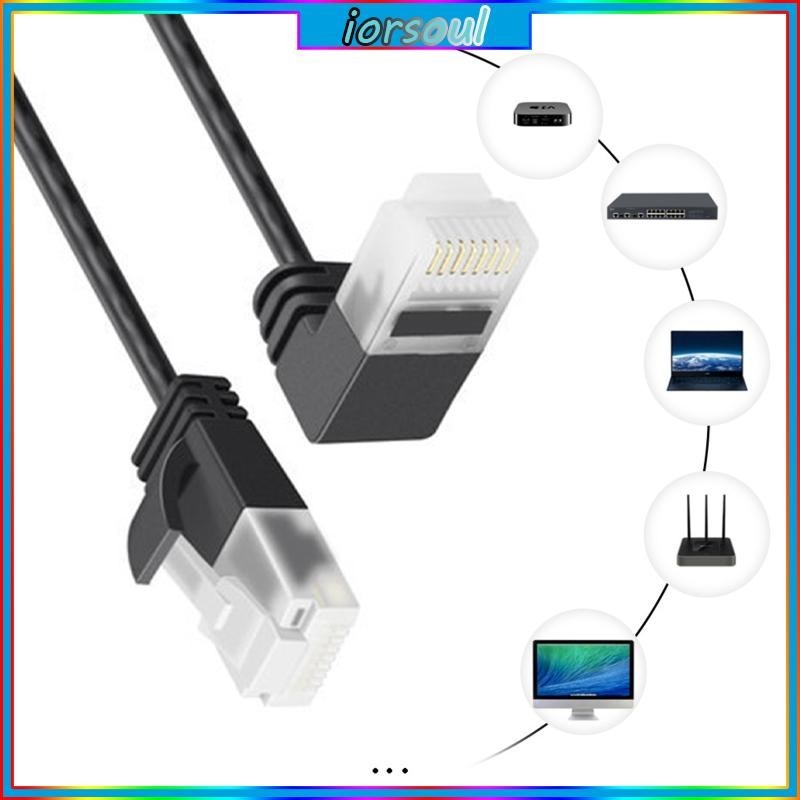 IOR RJ45 Angled UTP Cable Patch Cord 90 Degree Support Ethernet for Cat ...