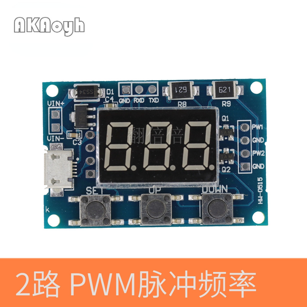 2ch PWM Pulse Frequency Duty Ratio Adjustable Module Square Wave ...