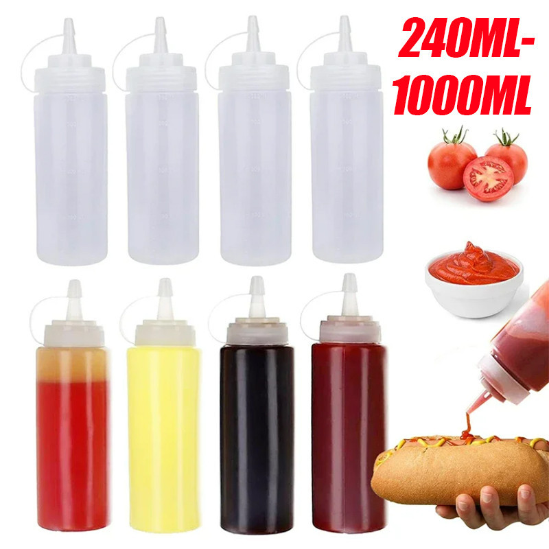 Multi-size Olive Oil Salad Sauce Squeezing Bottle / Liquid Condiment ...
