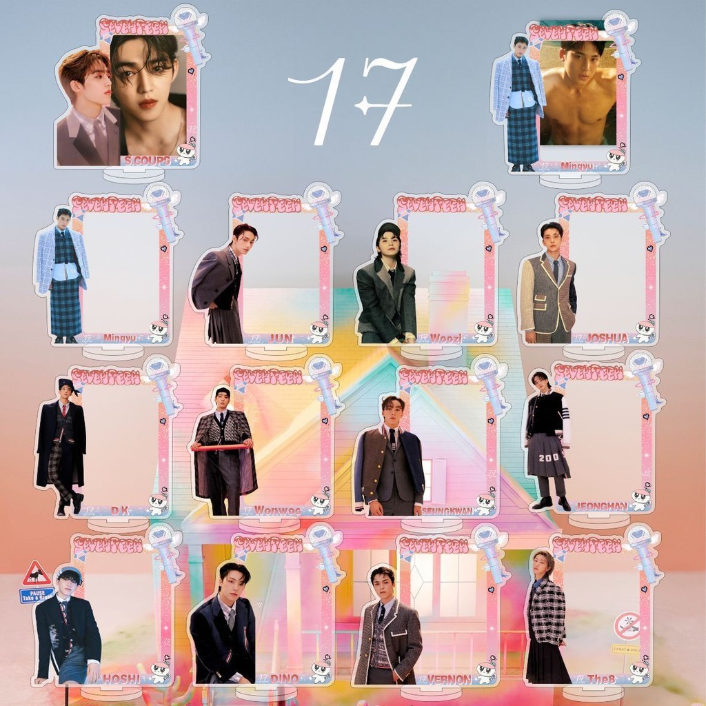 Kpop SEVENTEEN New Insert Card Photo Frame Standing Card Small Card ...