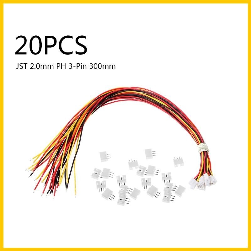 KING 20 SETS Mini Micro JST 2 0 PH 3-Pin Connector plug with Wires ...