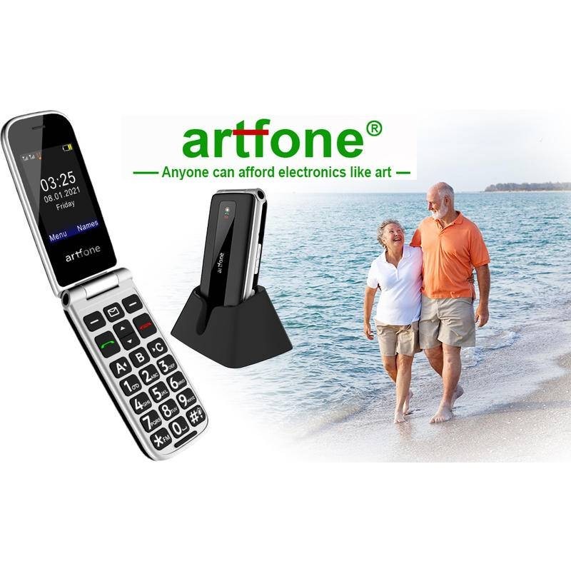 Artfone F20 Big Button Senior Flip Mobile Phone For Elderly Unlocked Celulares Single Sim ...