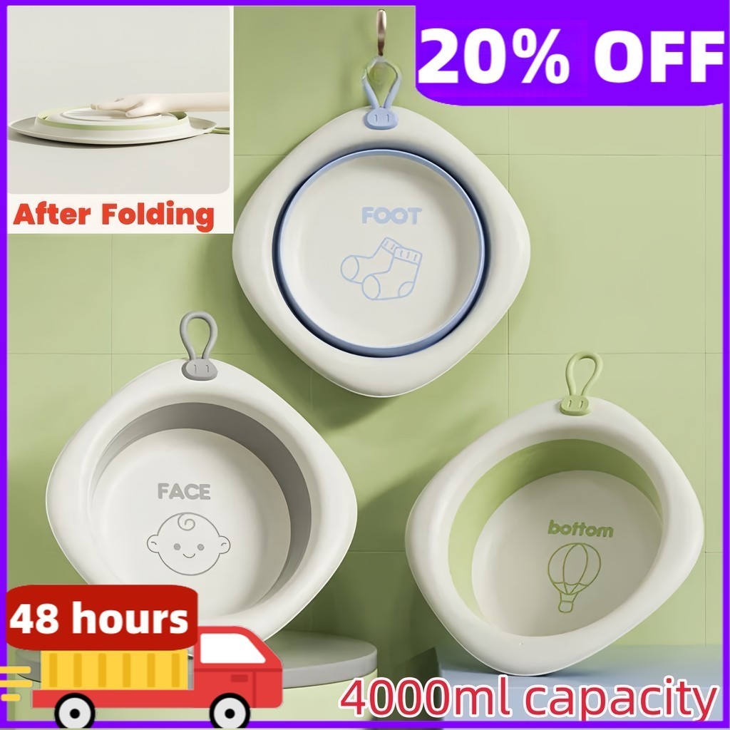 Collapsible Basin Set 4000ML Foldable Basin Multipurpose Plastic Wash ...