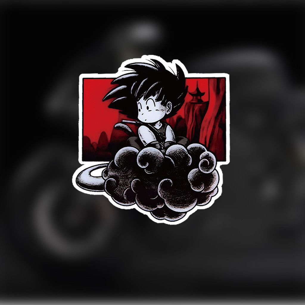 JDM Japanese Anime Dragon Ball Goku Cartoon Reflective Stickers Motor ...