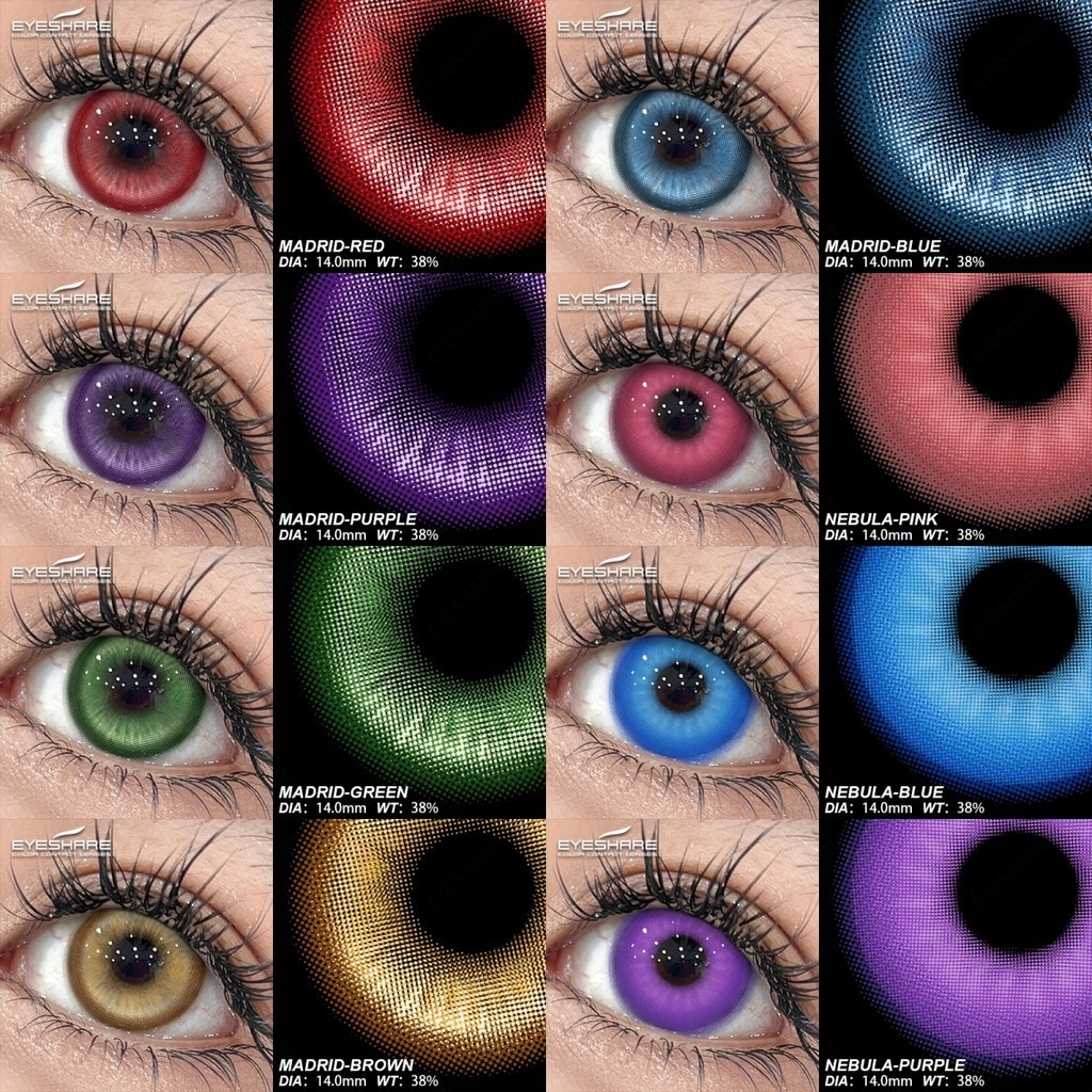 EYESHARE 1 Pair y2k Cosplay Colored Contact Lenses for Eyes Anime ...