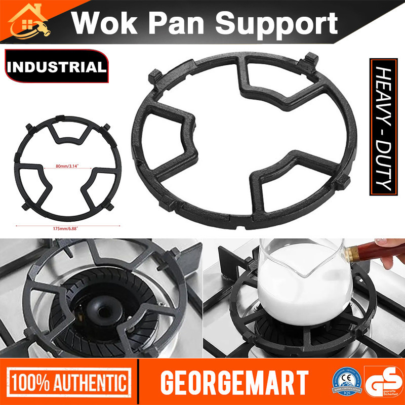 Wok Pan Stand Supports Rack Cast Iron Burners Stove Cookware Ring Gas Ranges Wok Rack | Shopee ...