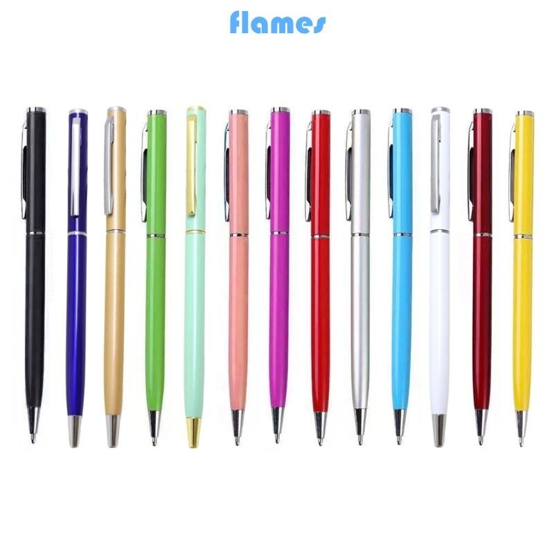 FL 6Pcs Metal Ballpoint Pen Office Signature Pen Smooth to Write Guest ...