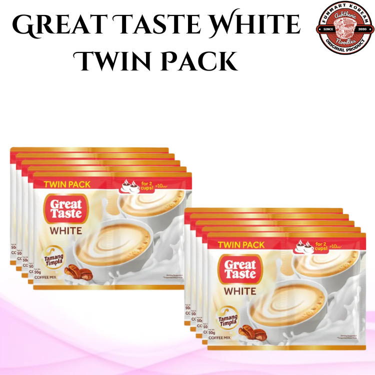 Great Taste White Twin Pack Coffee Granules Aroma Creamylicious Grocery ...