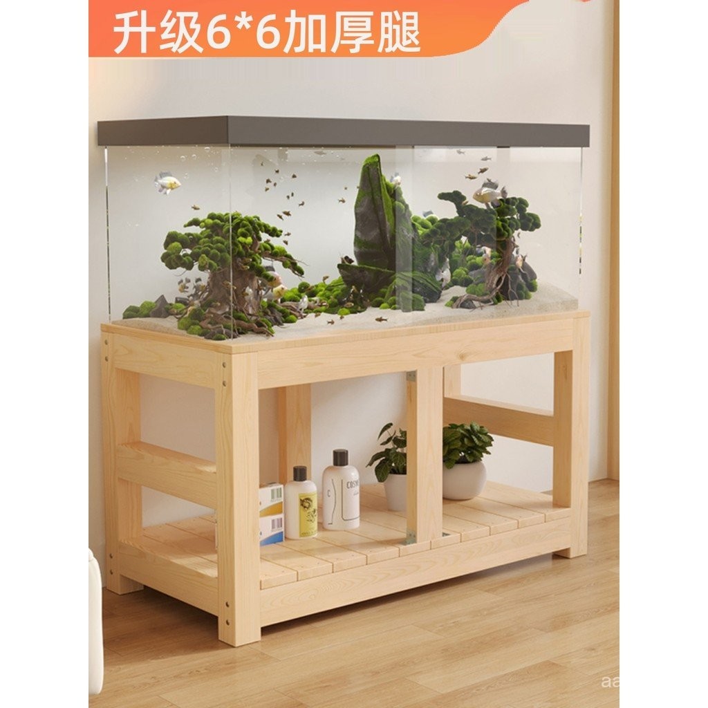Solid Wood Fish Tank Stand Multi-layer Tank Rack Fish Tank Base Cabinet ...