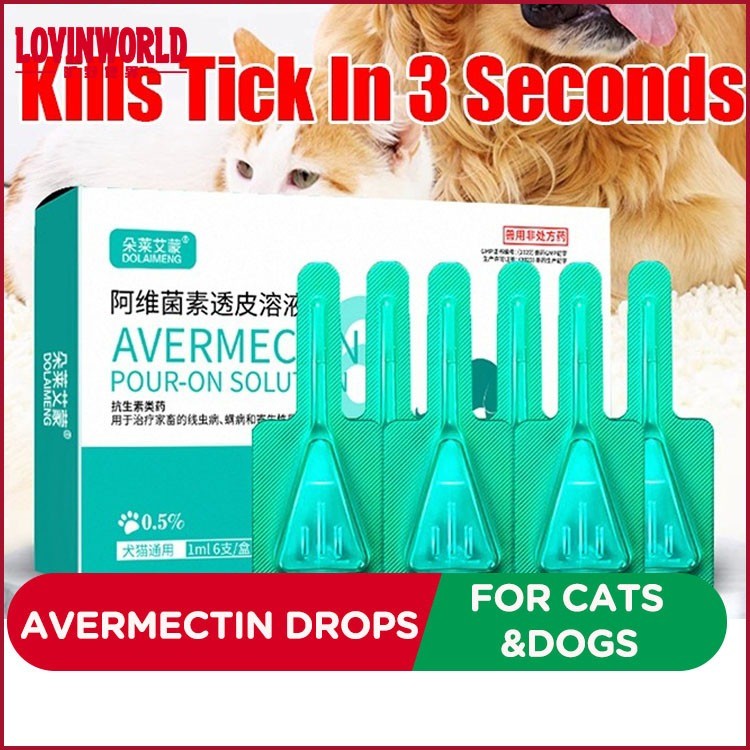 Avermectin Drops for Cats Dogs to Repel External and Internal Parasites ...