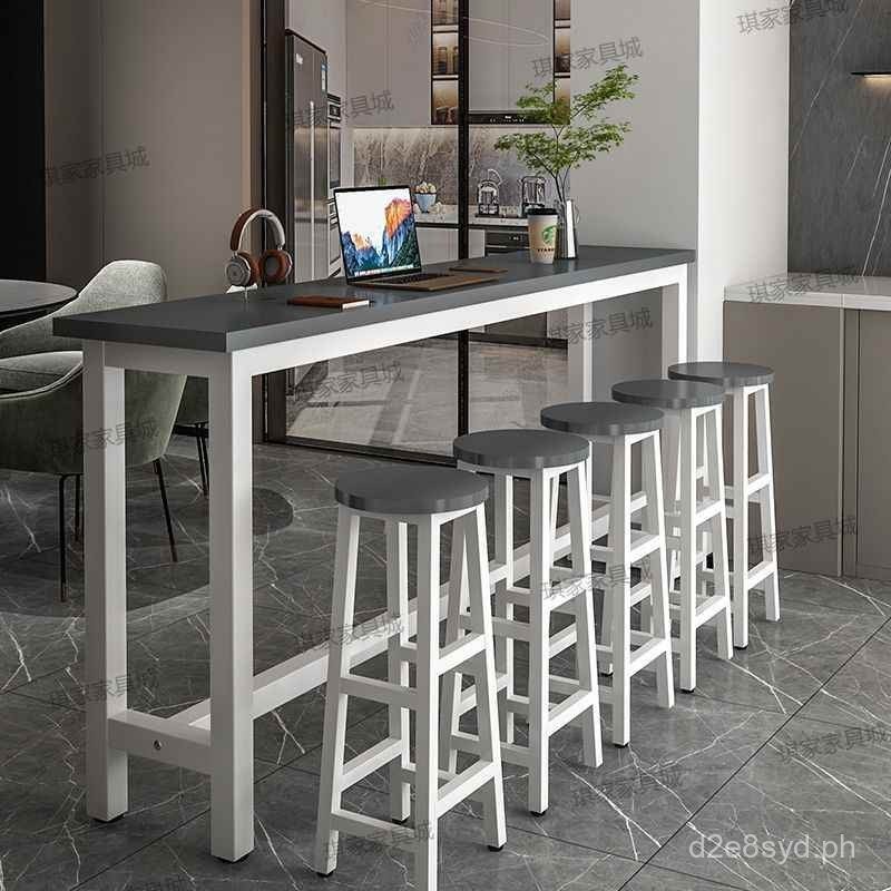 Bar Table for Home Balcony Living Room Long Table Milk Tea Shop Table ...