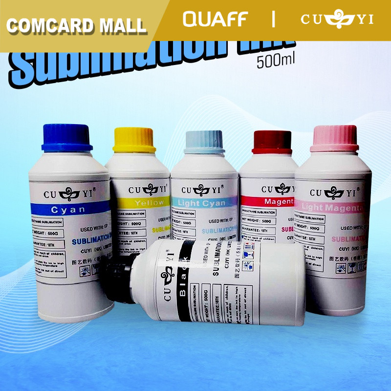 [1 BOTTLE 500 ml] CUYI Sublimation Ink for Printer Black | Cyan ...
