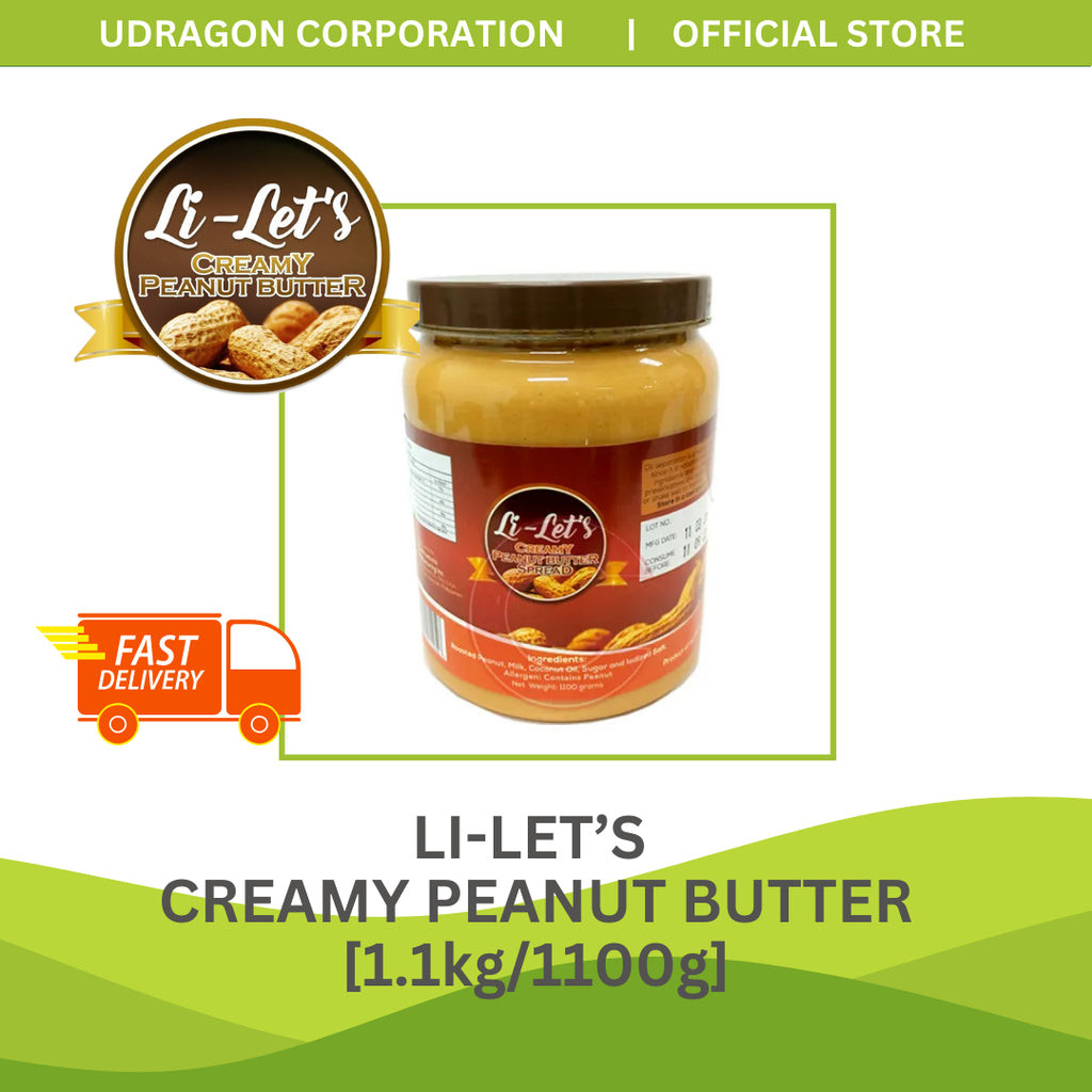 LI-LET'S CREAMY PEANUT BUTTER (1.1kg) | LILETS PEANUT BUTTER | Shopee ...