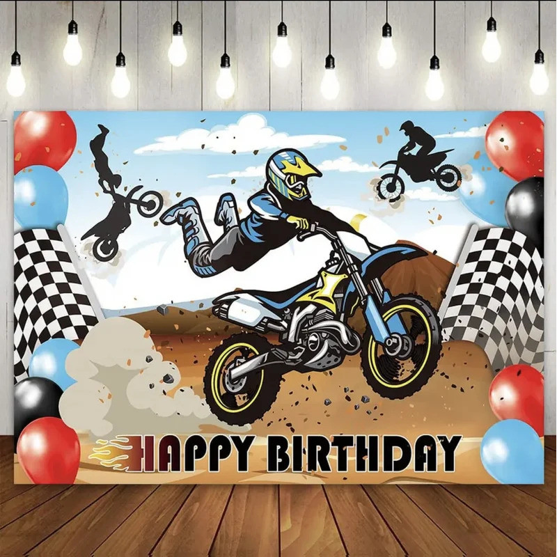 Motocross Racing Theme Backdrop Motorcycle Dirt Bike Photography ...