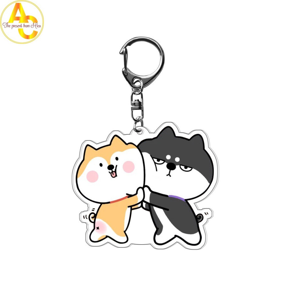 Keychain, Standee Model cute Puppy cute chibi version Study Desk ...